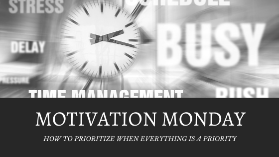 Motivation Monday: How to Prioritize When Everything is a Priority ...